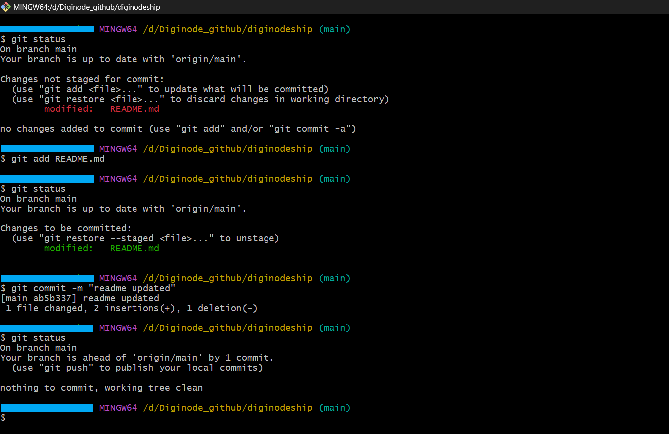 Pushing Changes to GitHub - Diginode